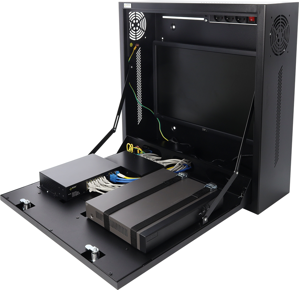 Videokaappi tallentimelle ja näytölle, sisäm. 490x385x175mm - FSM Oy