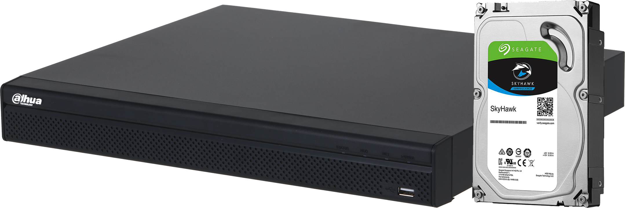 Dahua PoE tallennin +4Tt kiintolevy asennettuna - FSM Oy